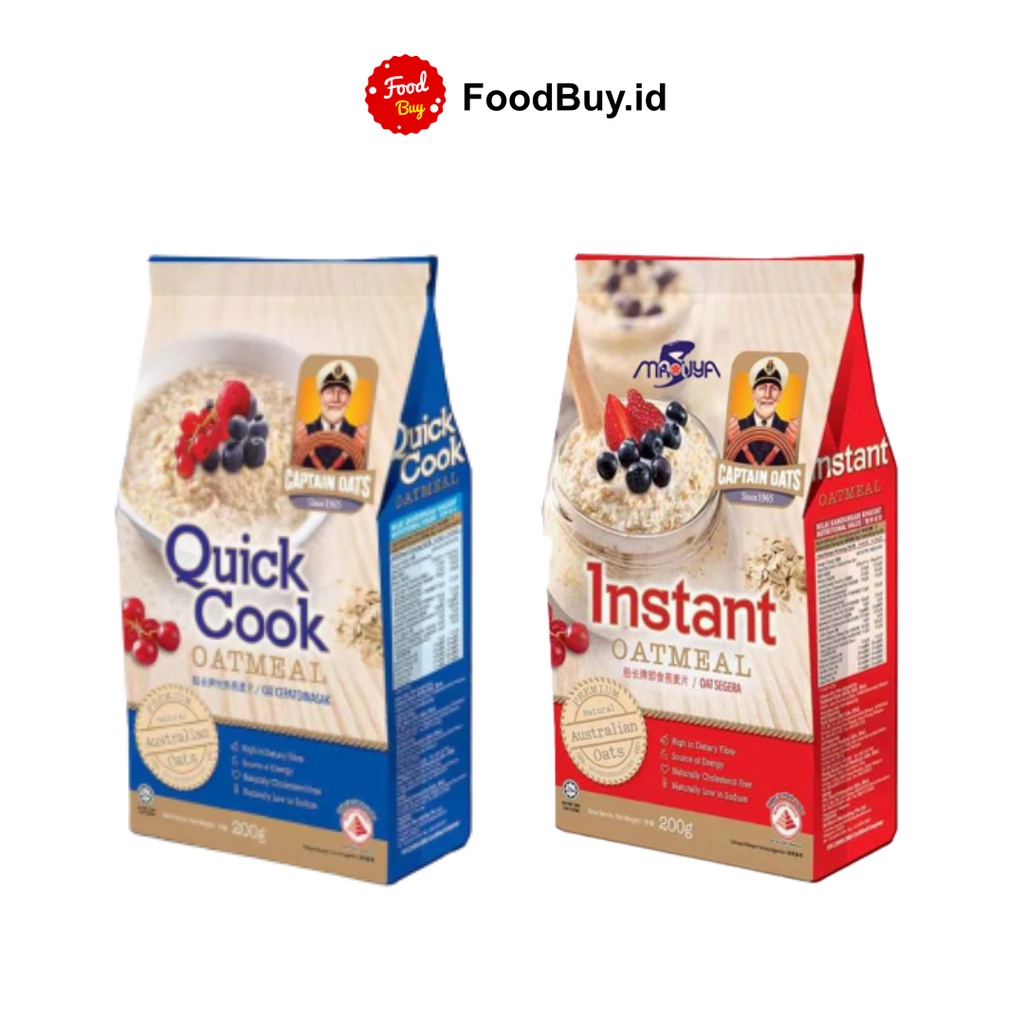 Jual Oatmeal Captain Oats 200 gr | Shopee Indonesia
