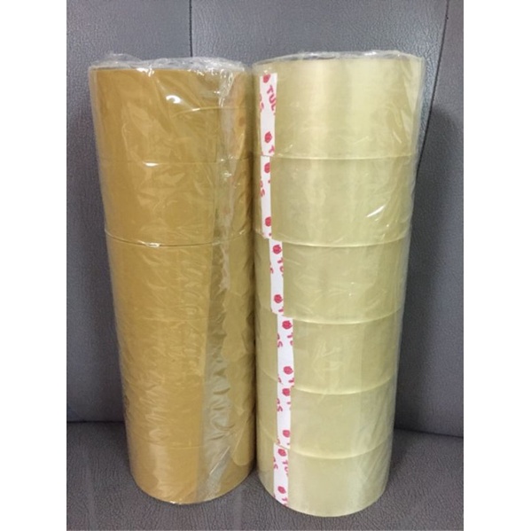 Jual lakban /isolasi bening & coklat 1 roll/ 6 pcs 30-50-70-90yard 45 ...