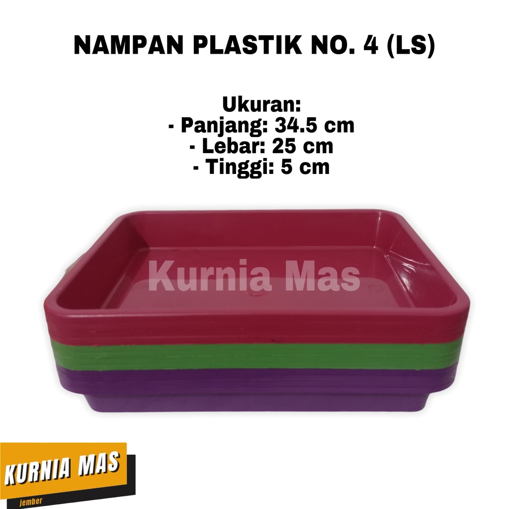 Jual Nampan Plastik Besar Nampan Segi LS 33 CM Baki Serbaguna Tempat ...