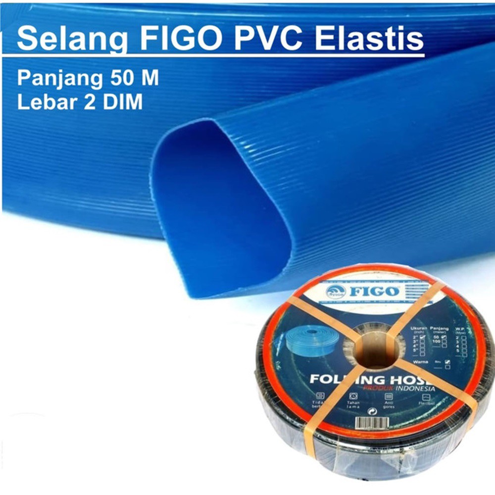 Jual Selang Irigasi 2 Dim 50 Meter Selang Layflat Selang Drip FIGO PVC ...
