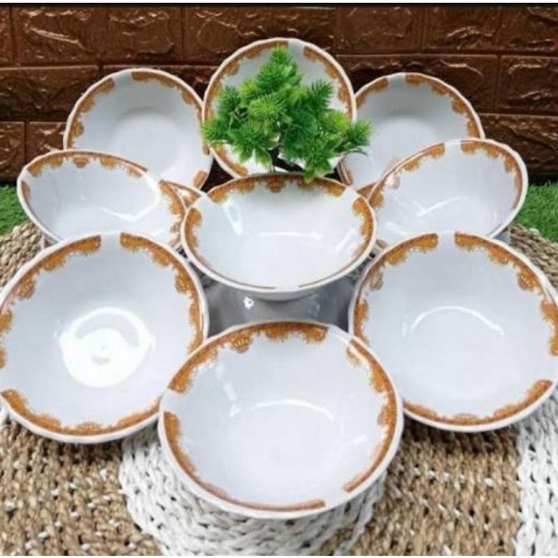 Jual Mangkok Keramik Mahkota Mangkuk soup Mangkok Bakso Tekwan, Satuan ...