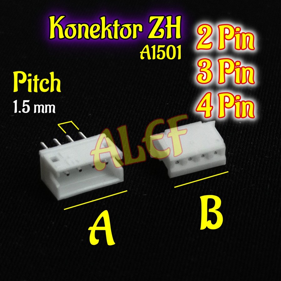 Jual 5pasang Konektor zh 2 3 4 Pin A1501 LHE pitch 1.5 mm White Housing Socket jst | Shopee ...