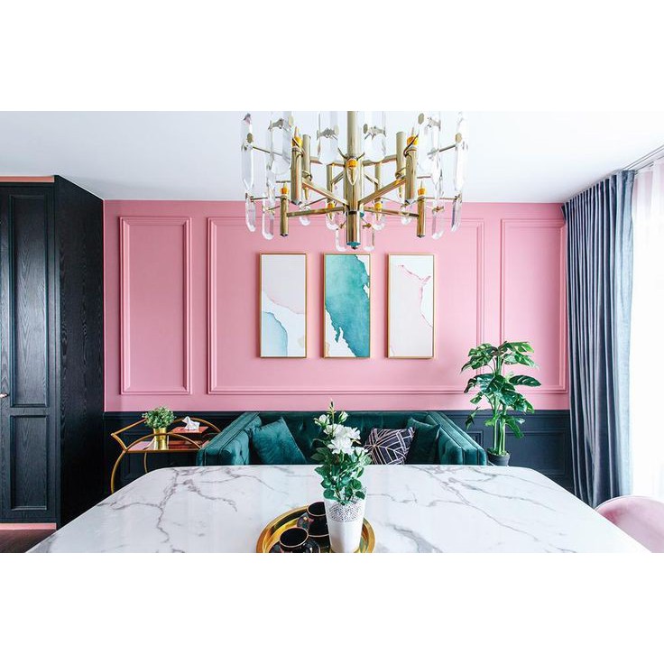 Jual Wainscoting wall moulding panelling panel dinding pink - kayu pink ...