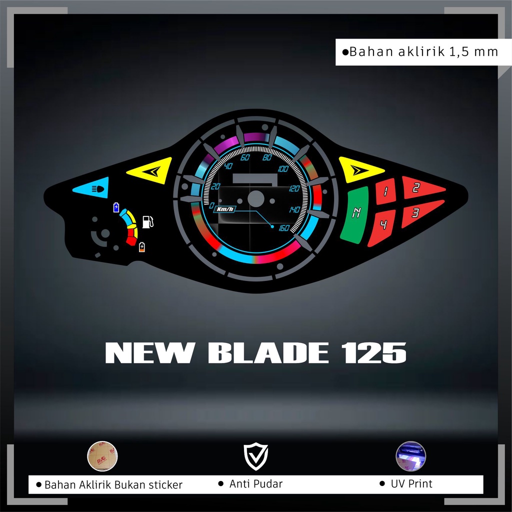Jual papan speedometer custom Honda Blade new 125 panel spidometer ...
