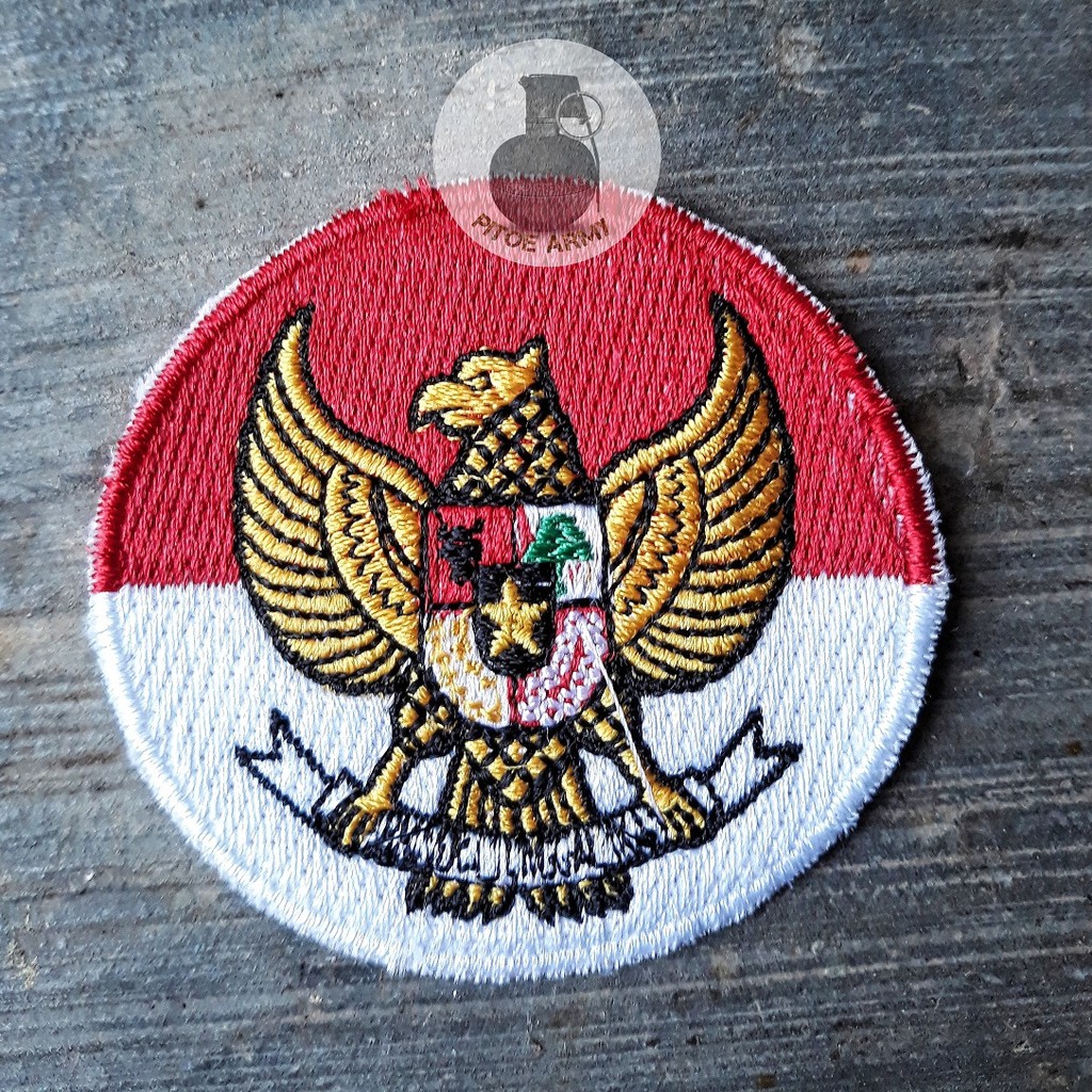 Jual Bordir Bendera Merah Putih Garuda - Lambang Garuda - Badge Merah ...