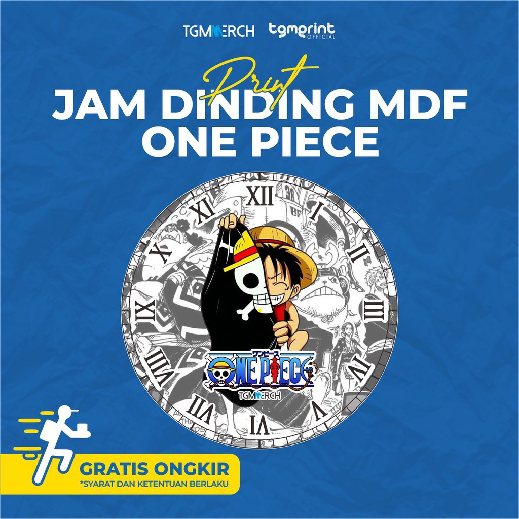 Jual TGM MERCH - Jam Dinding MDF Edisi One Piece | Shopee Indonesia