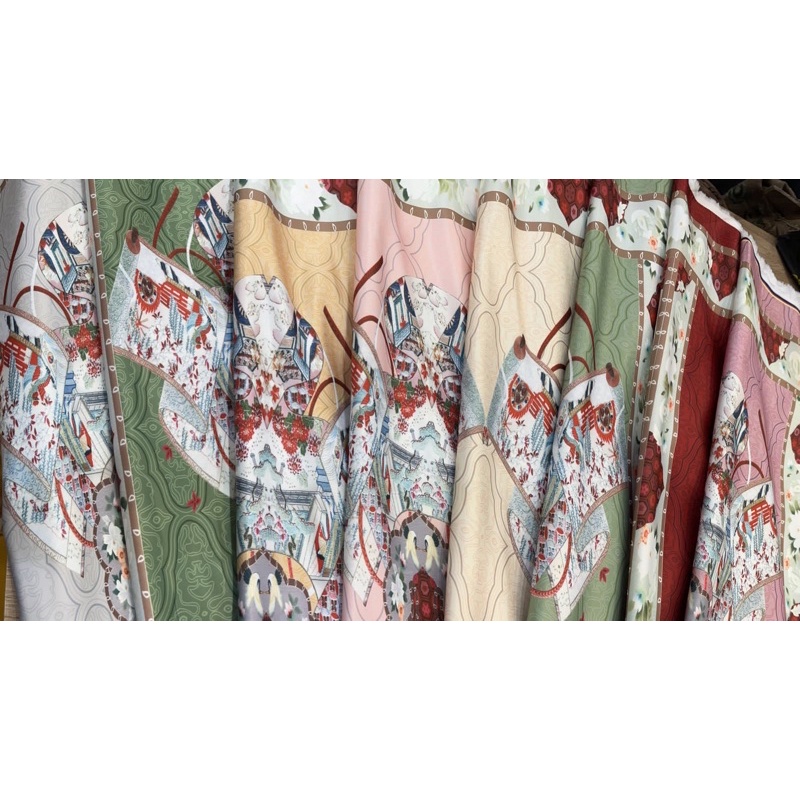 Jual Kain Cheongsam Motif Bangau, Kain Qibao, Bahan Imlek, Kain ...