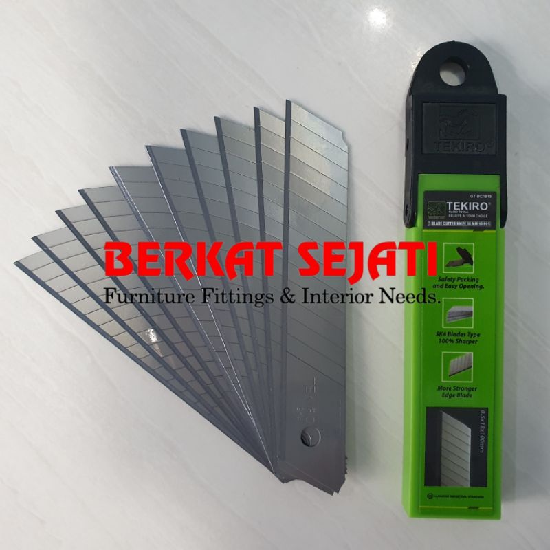 Jual REFILL ISI ULANG Mata Pisau Cutter Kater Besar TEKIRO isi 10 pcs ...