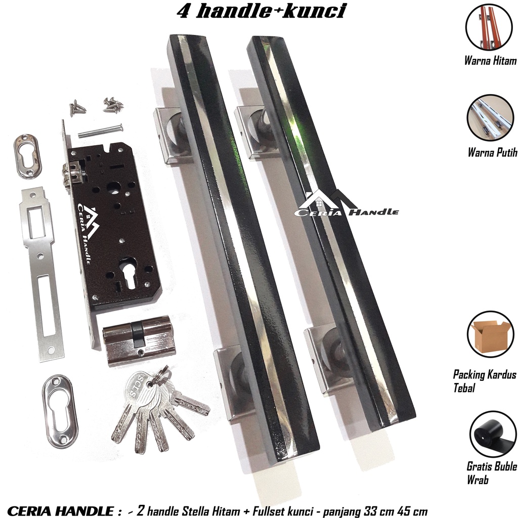 Jual 2 handle set kunci rumah panjang 33 cm 45 cm - anak kunci dan body ...