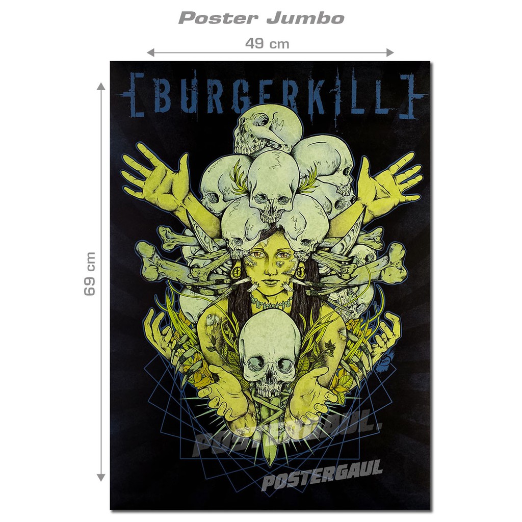 Jual Poster Jumbo BURGERKILL : ARTWORK #RJ74 - ukuran 49 x 69 cm ...