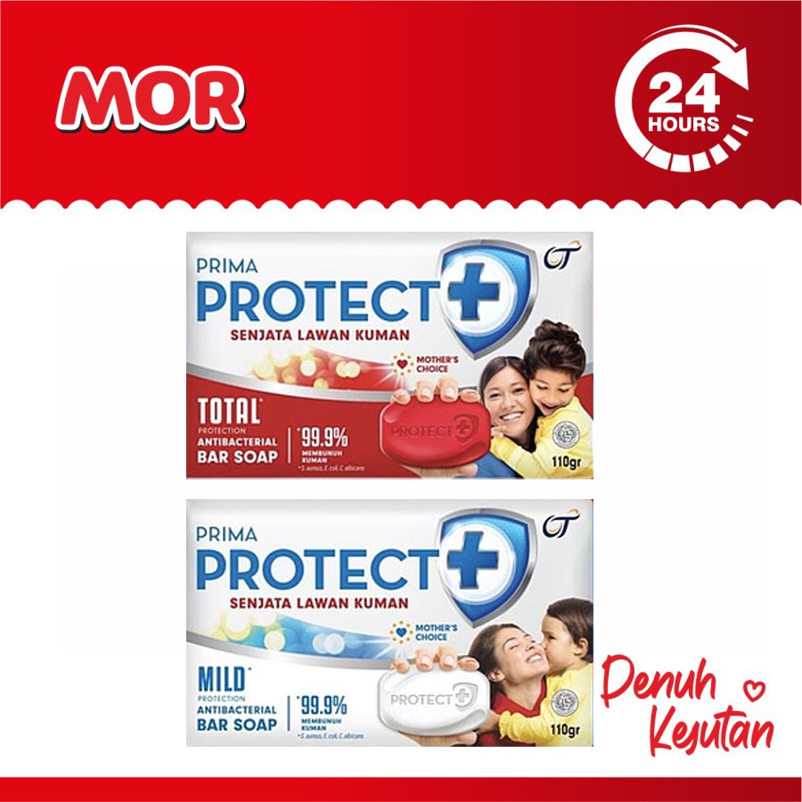 Jual PRIMA PROTECT+ Bar Soap Sabun Mandi Antibacterial 4 x 110 gr ...