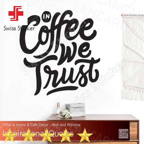 Jual Promo Sticker Cutting Coffee Quotes Dinding kaca Cafe Kopi Stiker ...