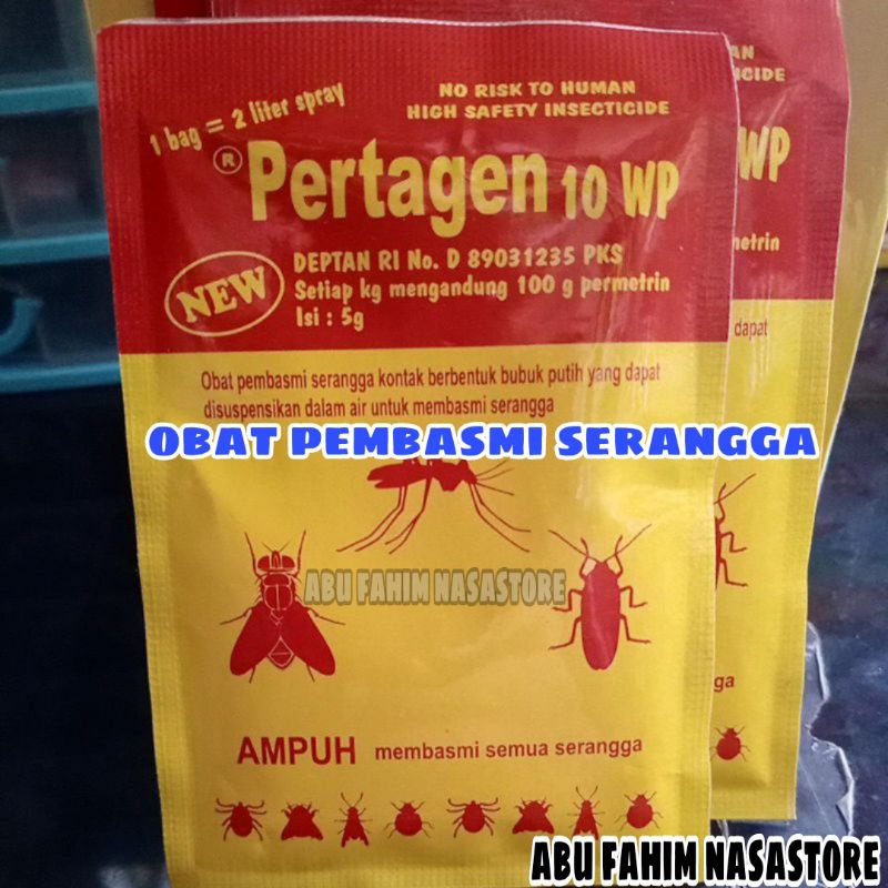 Jual PERTAGEN 10 WP 5 GRAM / OBAT SERANGGA, GUREM, NYAMUK, SEMUT, KECOA ...