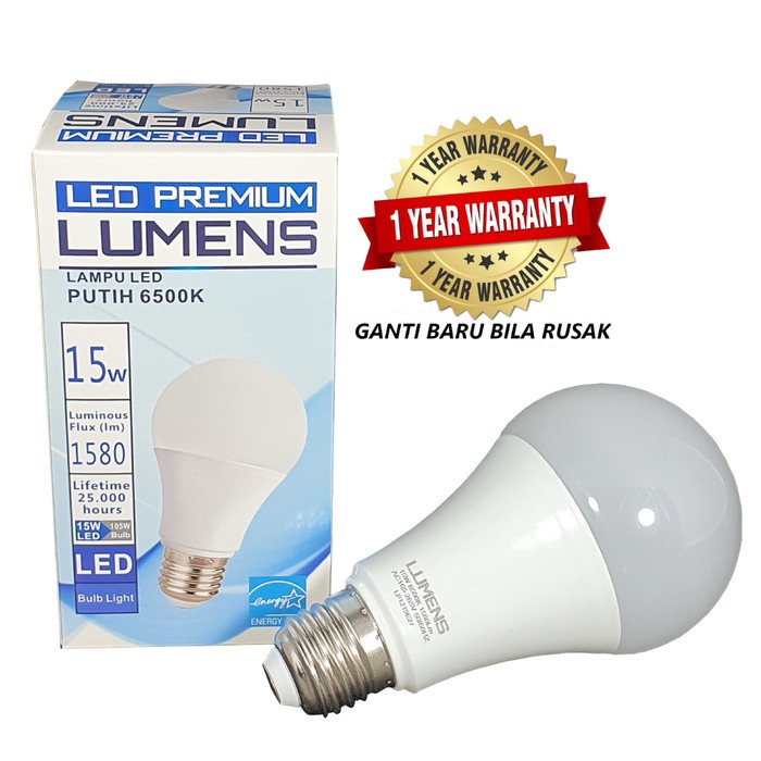 Jual Lampu LED LUMENS 15w 15 watt 15watt putih TERANG MURAH 110 LmW ...