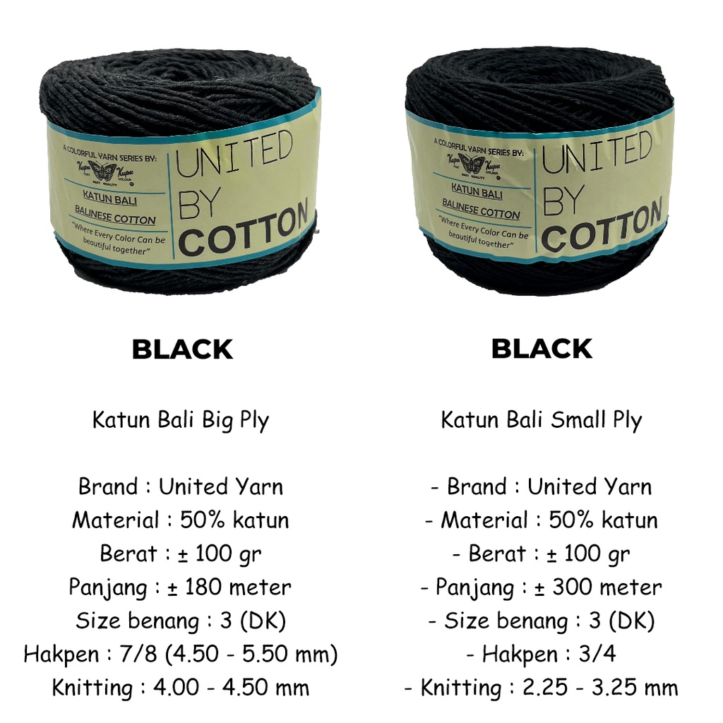 Jual Benang Rajut Katun Bali Big Ply & Small Ply / Tali Soft Cotton ...