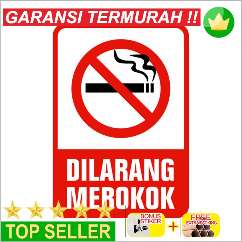 Jual Promo RAMBU DILARANG MEROKOK 35CM X 50CM PLAT ALUMUNIUM Elegan ...