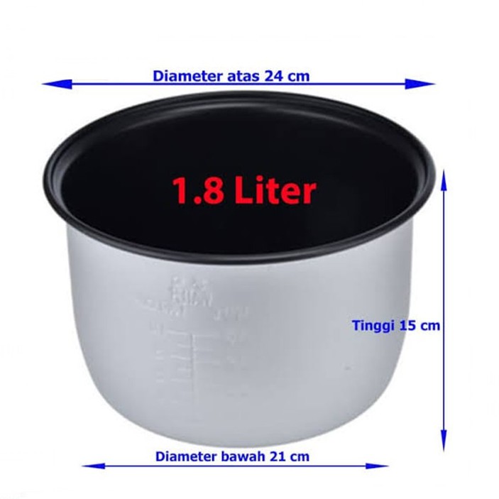 Jual Panci / Inner Pot Rice Cooker / Magic Com Miyako 1,8L T13 cm,T15 cm, 2,2L Original | Shopee ...
