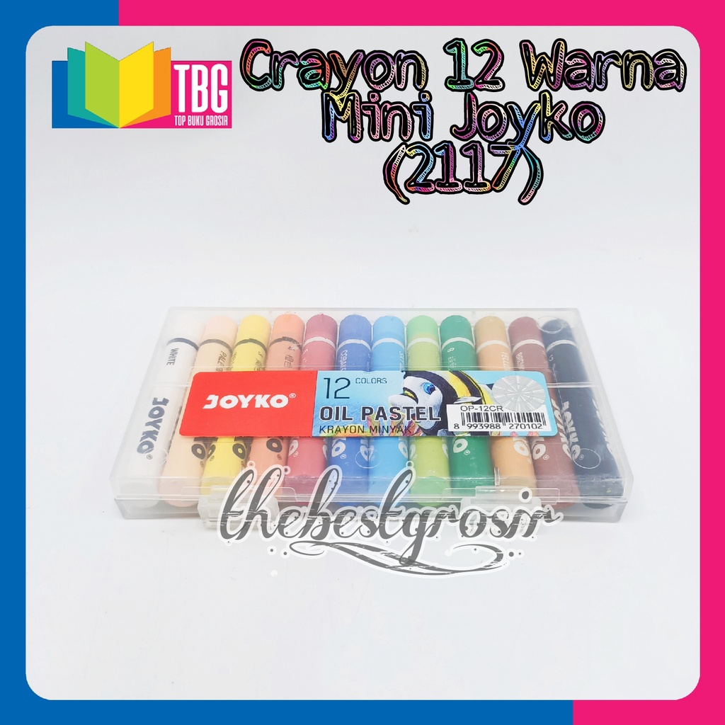 Jual 1 SET (12 WARNA) CRAYON OP-12CR MINI JOYKO / OIL PASTEL OP-12CR ...