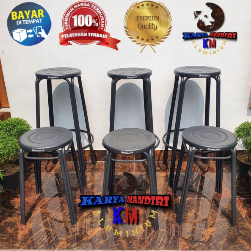 Jual Kursi Baso Besi Bina Karya / 75 Cm / 50 Cm / Hitam | Shopee Indonesia