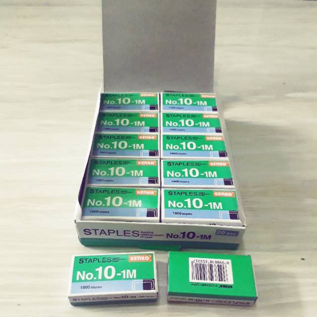 Jual ( 10 PCS /BOX ) ISI STAPLES KENKO NO.10-1M STAPLES STRAPLES ...