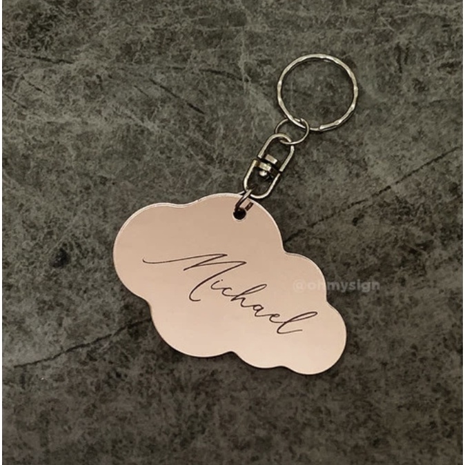 Jual Gantungan Kunci Acrylic Mirror Keychain Akrilik - Awan | Shopee ...