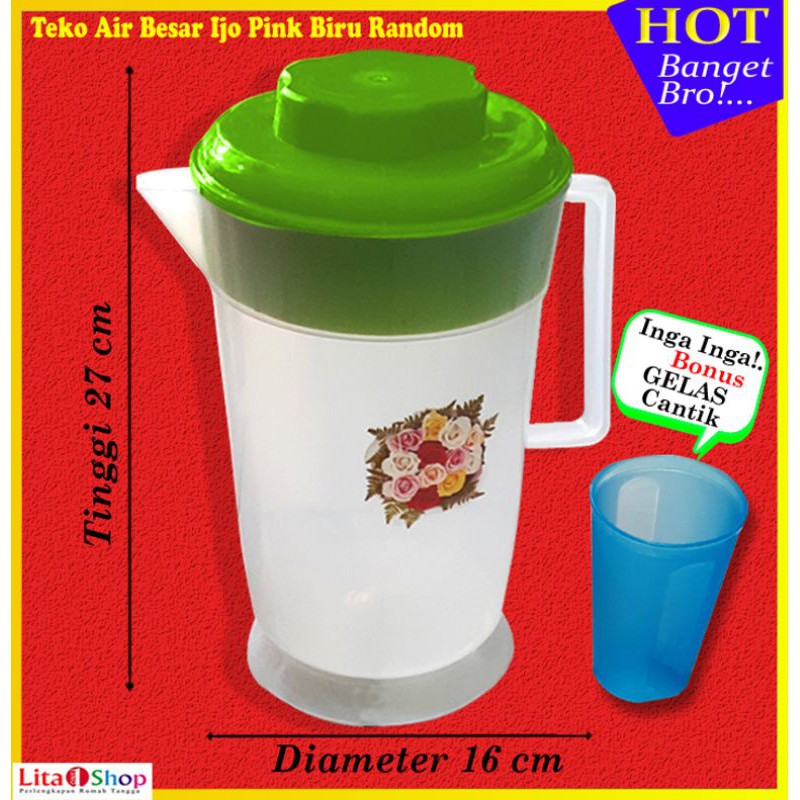 Jual Teko Air 4 Liter / Eskan Air Besar / Plastik / Tempat Air Minun ...