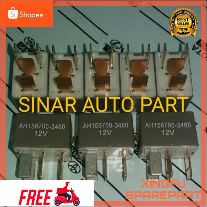 Jual PART RELAY FLASHER DENSO 12V KAKI 4 156700 3460 | Shopee Indonesia