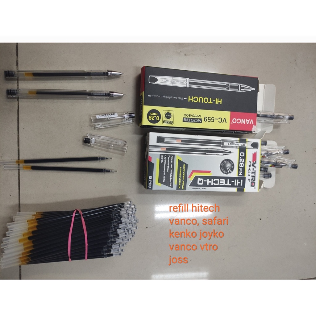 Jual isi ballpoint hi tech murah semua merek satuan hitam | Shopee ...