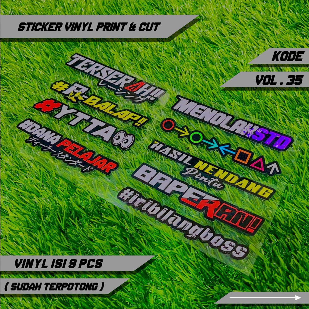 Jual Sticker Racing Vinyl Pack Print & Cut Stiker Motor Sticker VIRAL ...