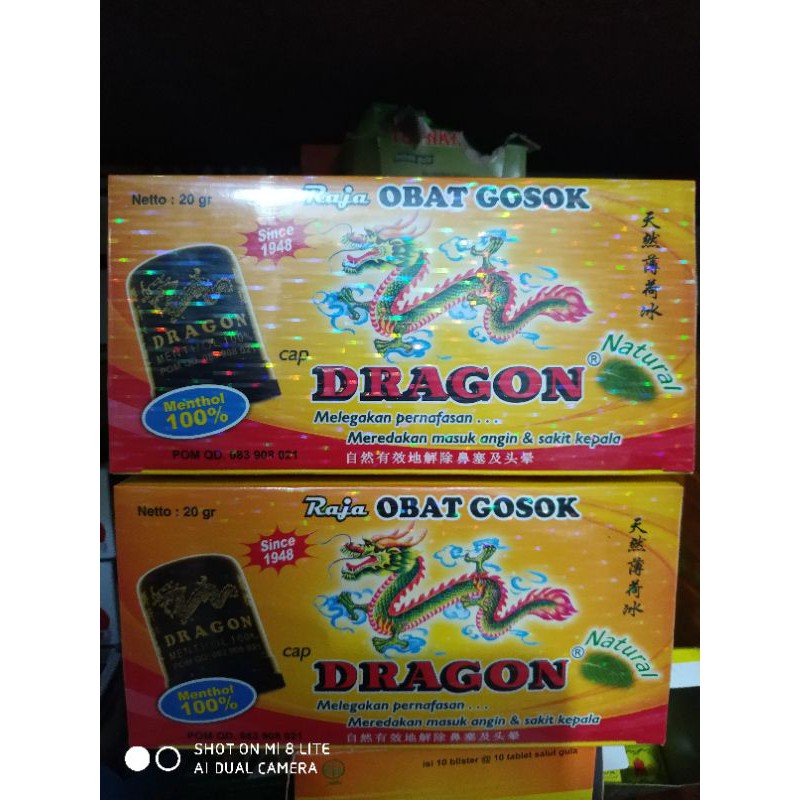 Jual Mentol Dragon / Menthol Dragon Raja Obat Gosok 20 gram inhaler ...