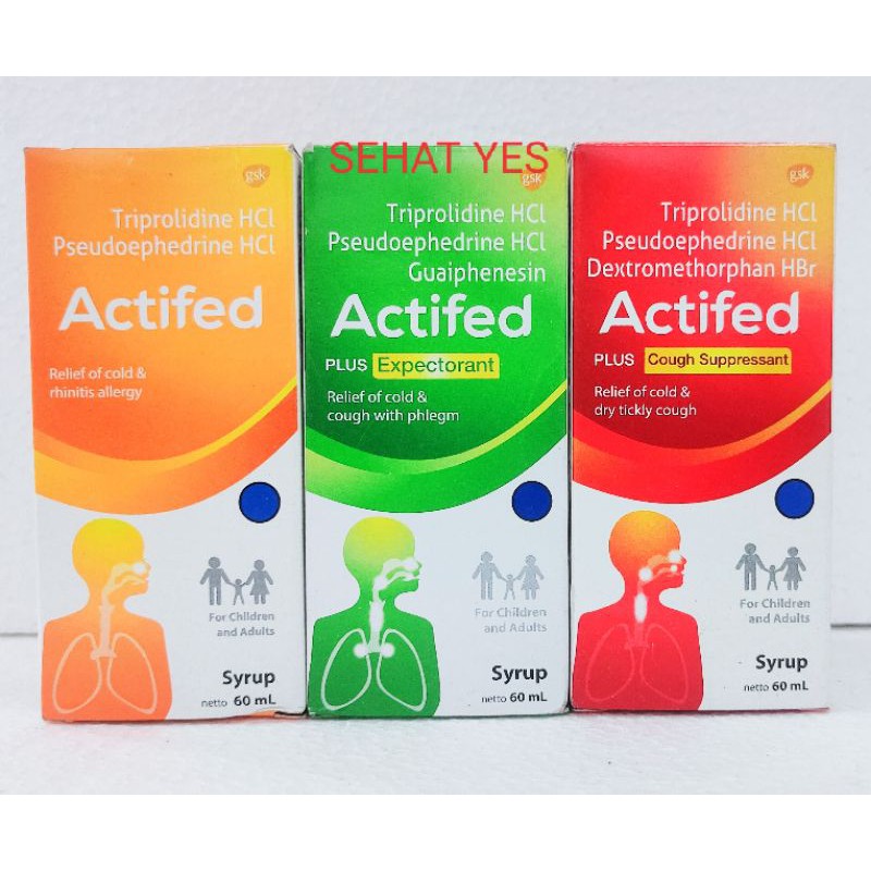 Jual ACTIFED PLUS EXPECTORANT - COUGH SUPPERSSANT - BATUK BERDAHAK ...