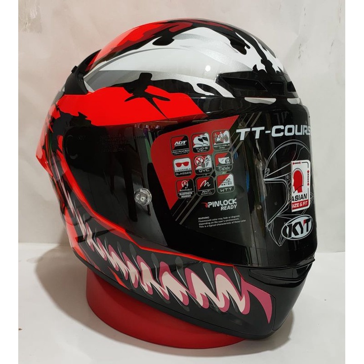 Jual Helm KYT TT Course marvel carnage | Shopee Indonesia