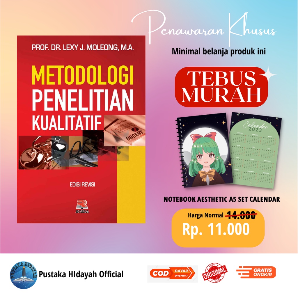 Jual Metodologi Penelitian Kualitatif (Edisi Revisi) - Lexy J - Original Penerbit Rosda | Shopee ...