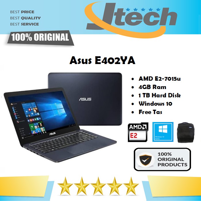 Jual Asus E402YA - AMD E2-7015 - 4GB - 1TB - 14" - Win10 - Garansi ...