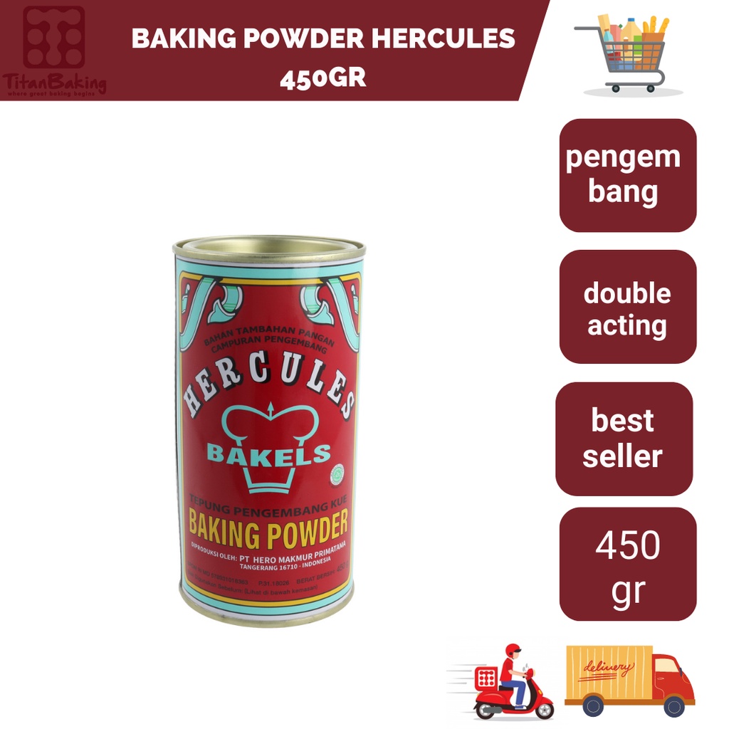 Jual Baking Powder Hercules 450 Gram | Shopee Indonesia