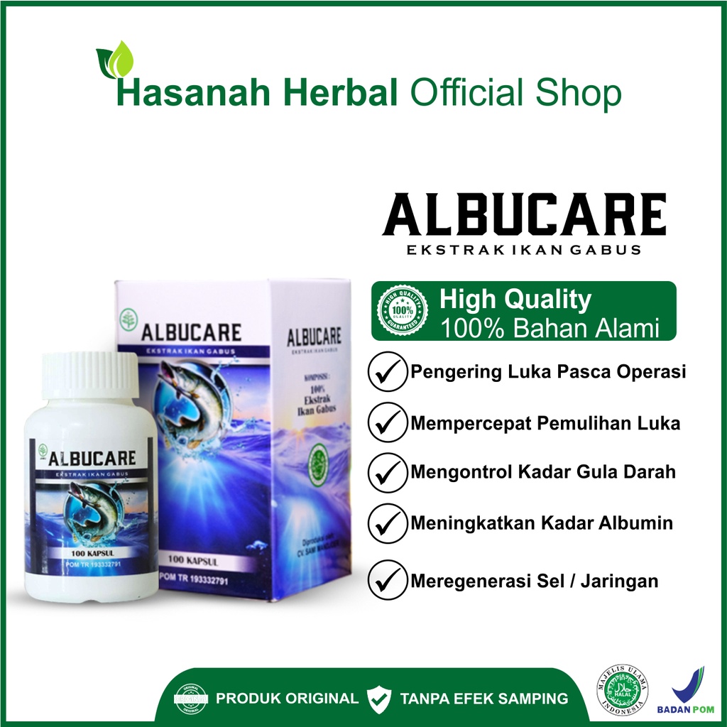 Jual Albucare Kapsul Kutuk Obat Herbal Pengering Luka Pasca Operasi Caesar dll | Shopee Indonesia