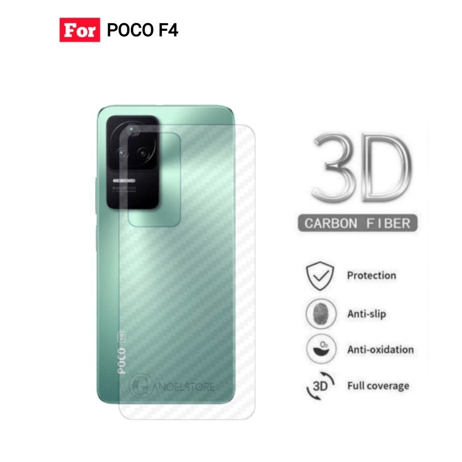 Jual Garskin Carbon Poco F4 5G Back Soft Skin Karbon fiber film ...