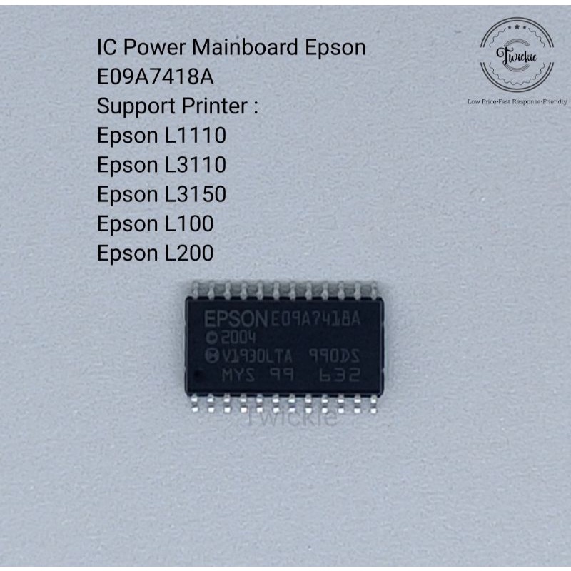 Jual IC Power Mainboard Epson E09A7418A Printer L1110 L3110 L3150 L100 L200 | Shopee Indonesia