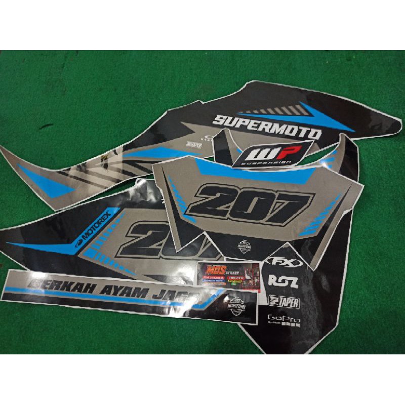 Jual Decal supergloss / superglossy klx dtracker crf gordon ktm wr 155 ...