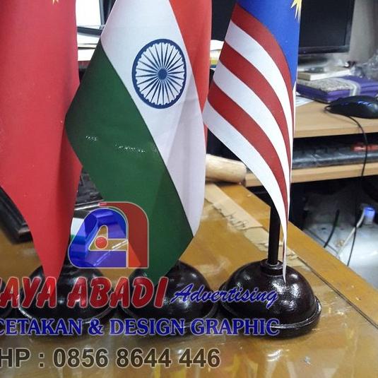 Jual Bendera Meja Negara Plus Tiang Kayu | Shopee Indonesia