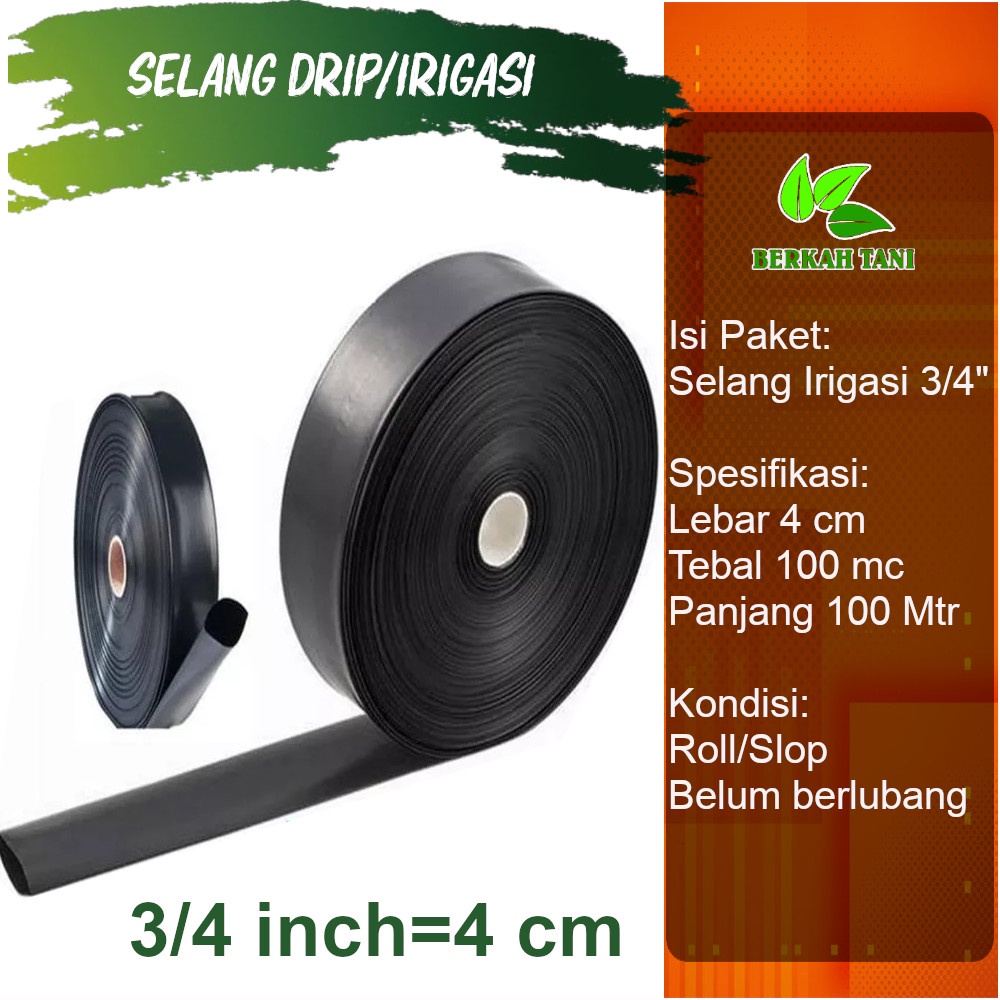 Jual Selang Drip Selang Irigasi 4 Cm Tebal 100 Mikron Panjang 100 Meter | Shopee Indonesia