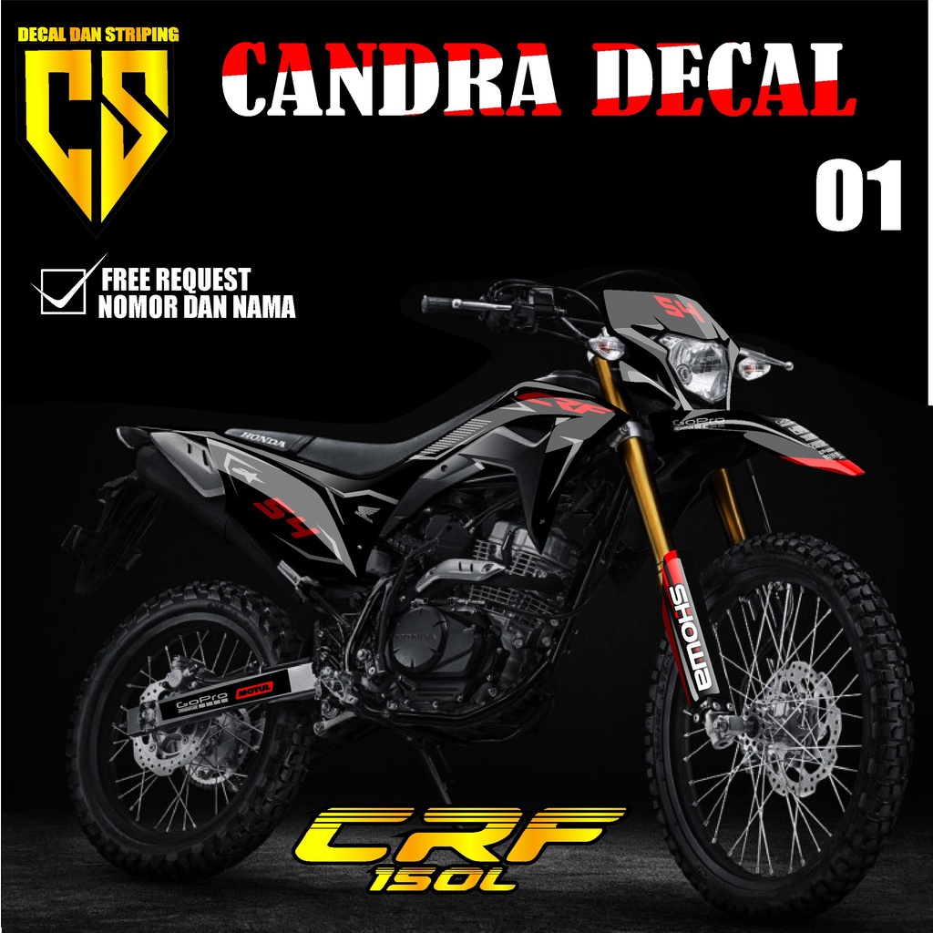 Jual Decal Sticker Motor Cross CRF 150L Fullbody - Dekal Stiker CRF 150 L Desain CDR 01 | Shopee ...