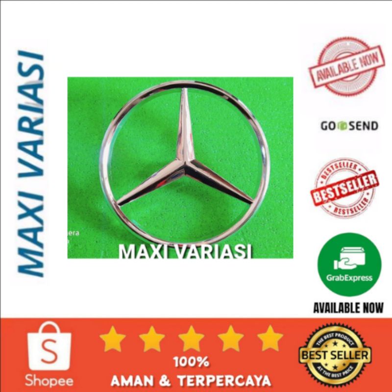 Jual Emblem Logo Mercy Mercedes Benz Chrome 7 Inci / 17.5 cm | Shopee ...