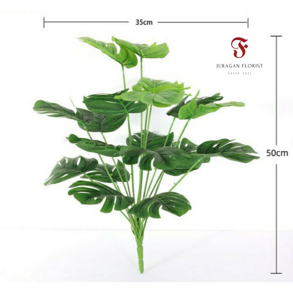 Jual sg/DAUN MONSTERA 5818 BESAR /TANAMAN HIAS ARTIFISIAL BUNGA PALSU ...