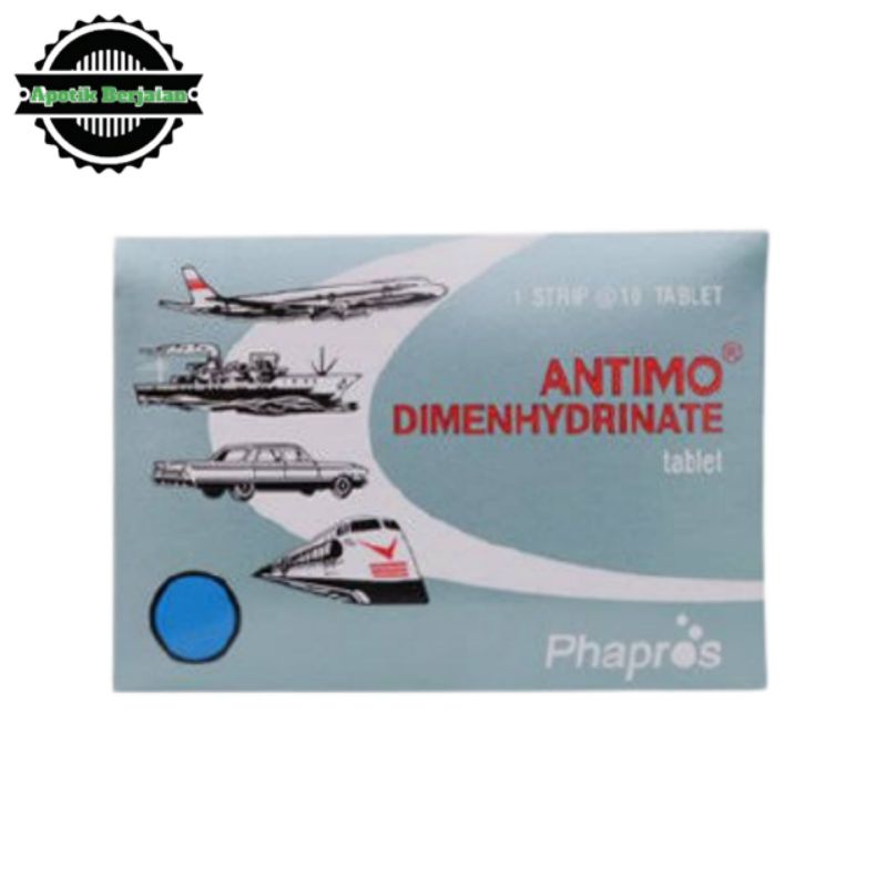 Jual Antimo dimenhydrinate tablet (per strip) | Shopee Indonesia