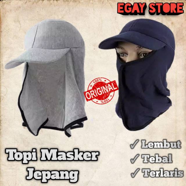 Jual Topi Masker Jepang Kupluk Polar Full Face Pelindung Wajah Kepala ...