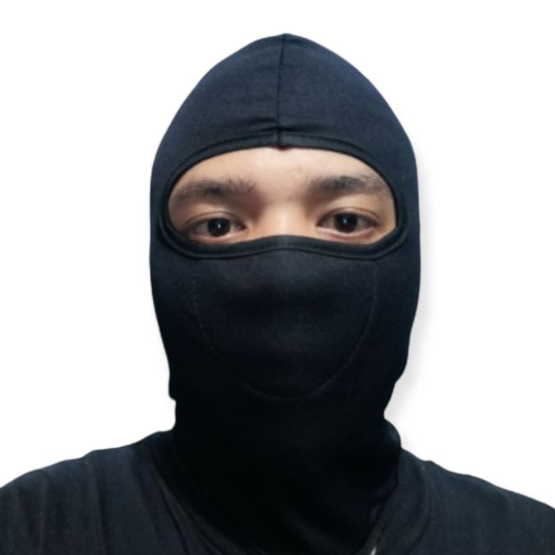 Jual Masker Buff Ninja Full Face Balaclava Spandex Hitam Polos Loreng ...