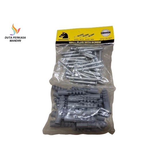 Jual DPM - Pengencang Baut Piser Wall Plug + Screw Tembok MASSAKI M12 ...