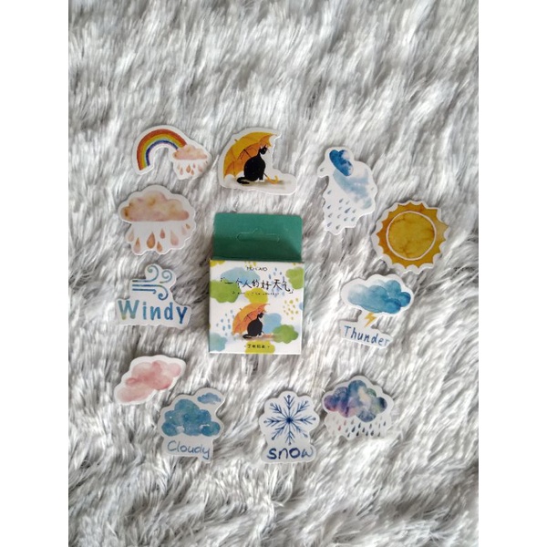 Jual Stiker Deco Aesthetic Jurnal Cloud Weather | Shopee Indonesia