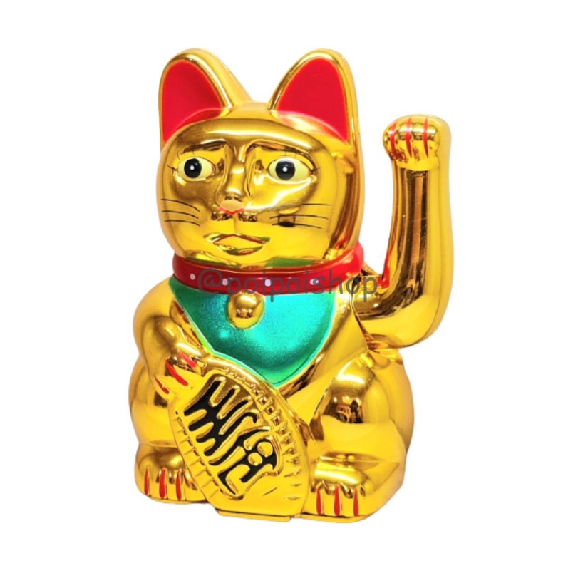 Jual Patung Kucing Hoki Lucky Cat 14cm Besar Yuan Bao Qian Uang Emas ...